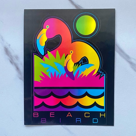 Lisa Frank | Office | Vtg Lisa Frank Beach Bird Jumbo Sticker | Poshmark
